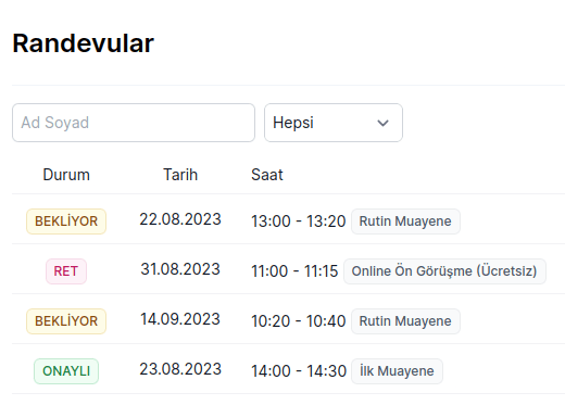 Online Randevu Al - Randevum